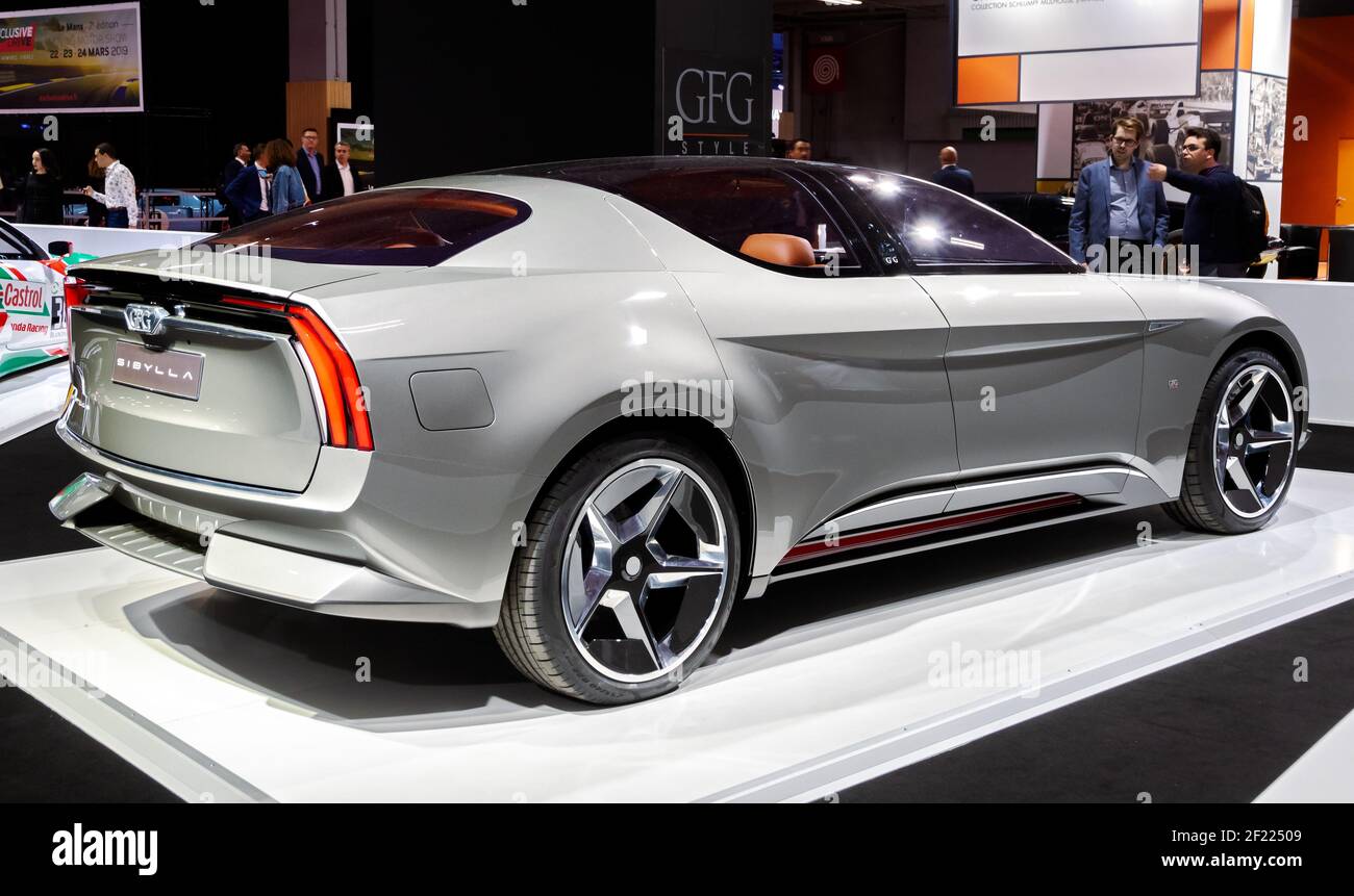 GFG Style Sibylla Concept electric car at the Paris Motor Show in Expo ...