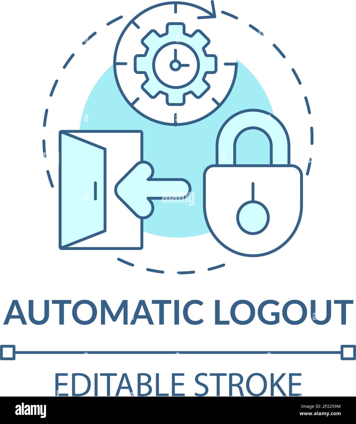 Automatic logout concept icon Stock Vector Image & Art - Alamy
