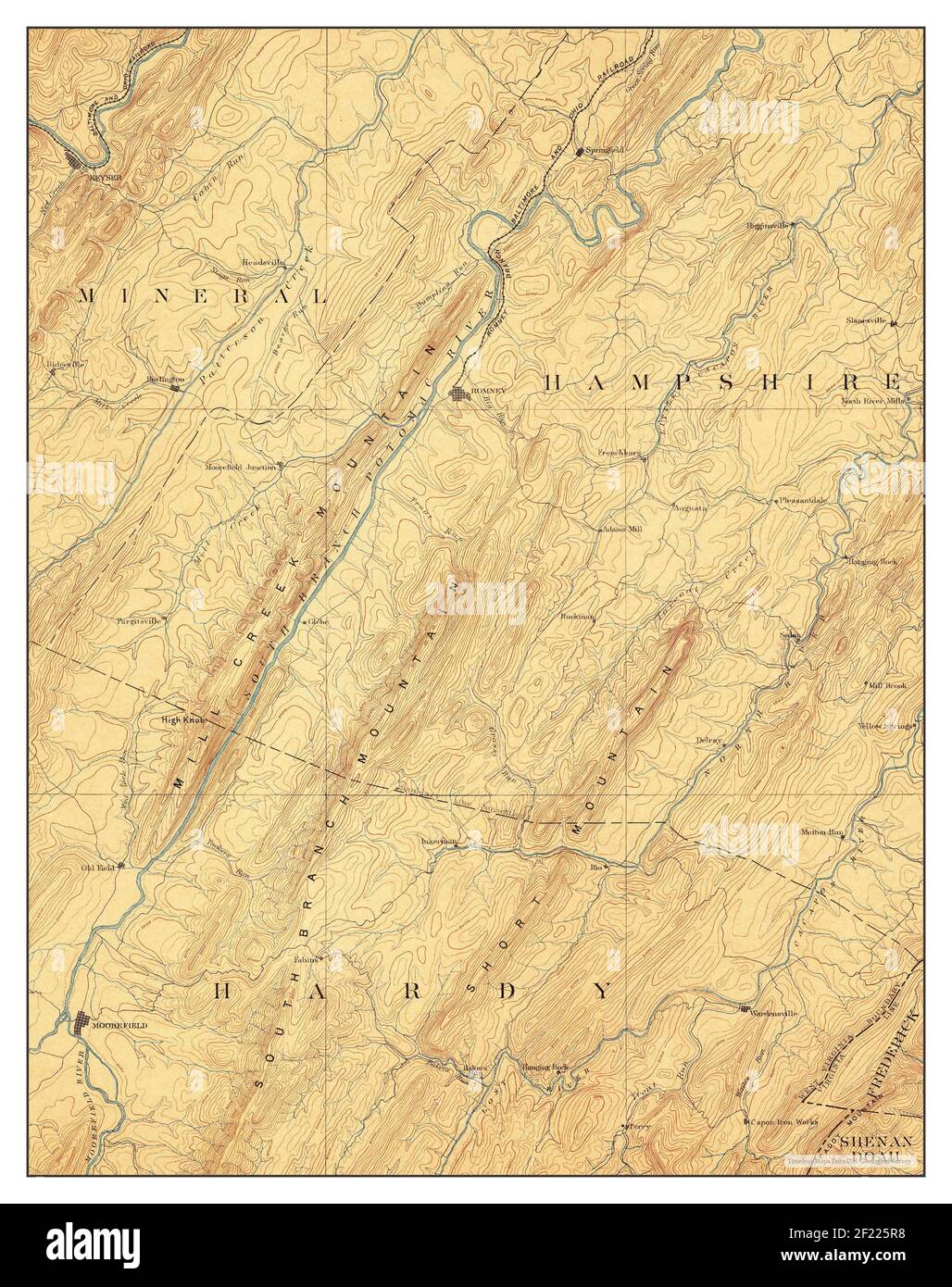 Map Of Romney West Virginia High Resolution Stock Photography and ...