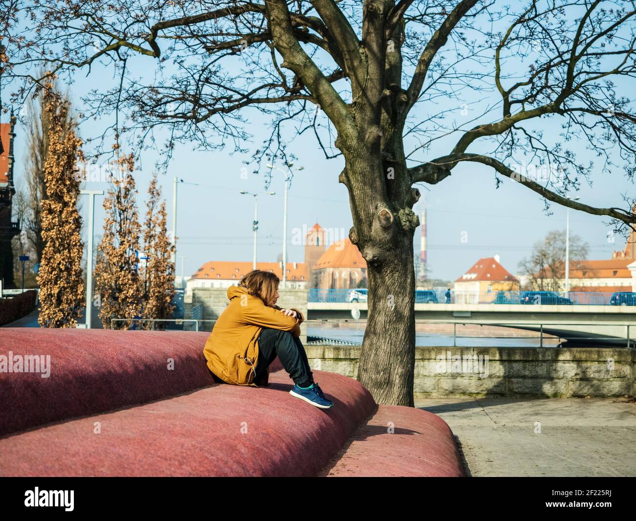Unhappy sad adult man sit hi-res stock photography and images - Alamy