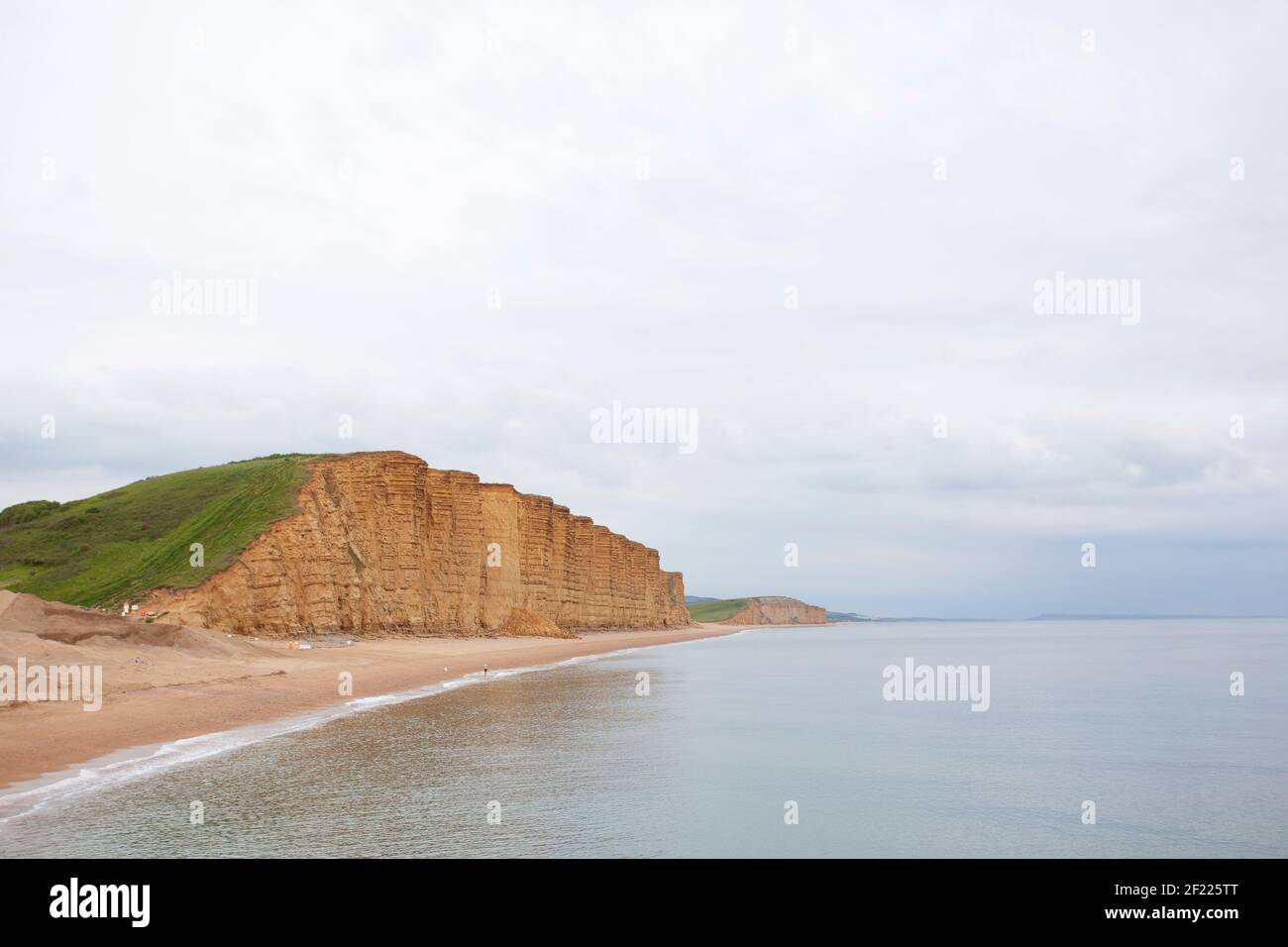 The distinctive sandstone cliffs at West Bay, Dorset Stock Photo - Alamy