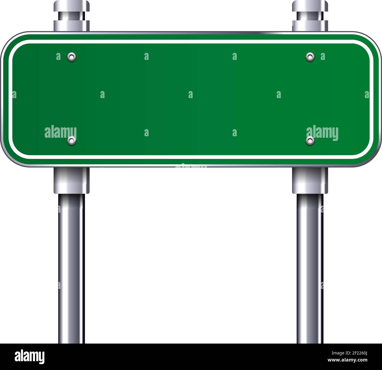 Blank Green traffic road sign vector illustration Stock Vector Image ...