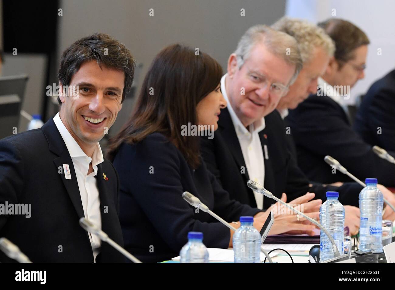 Co-president of Paris 2024 Tony Estanguet during the first meeting of ...