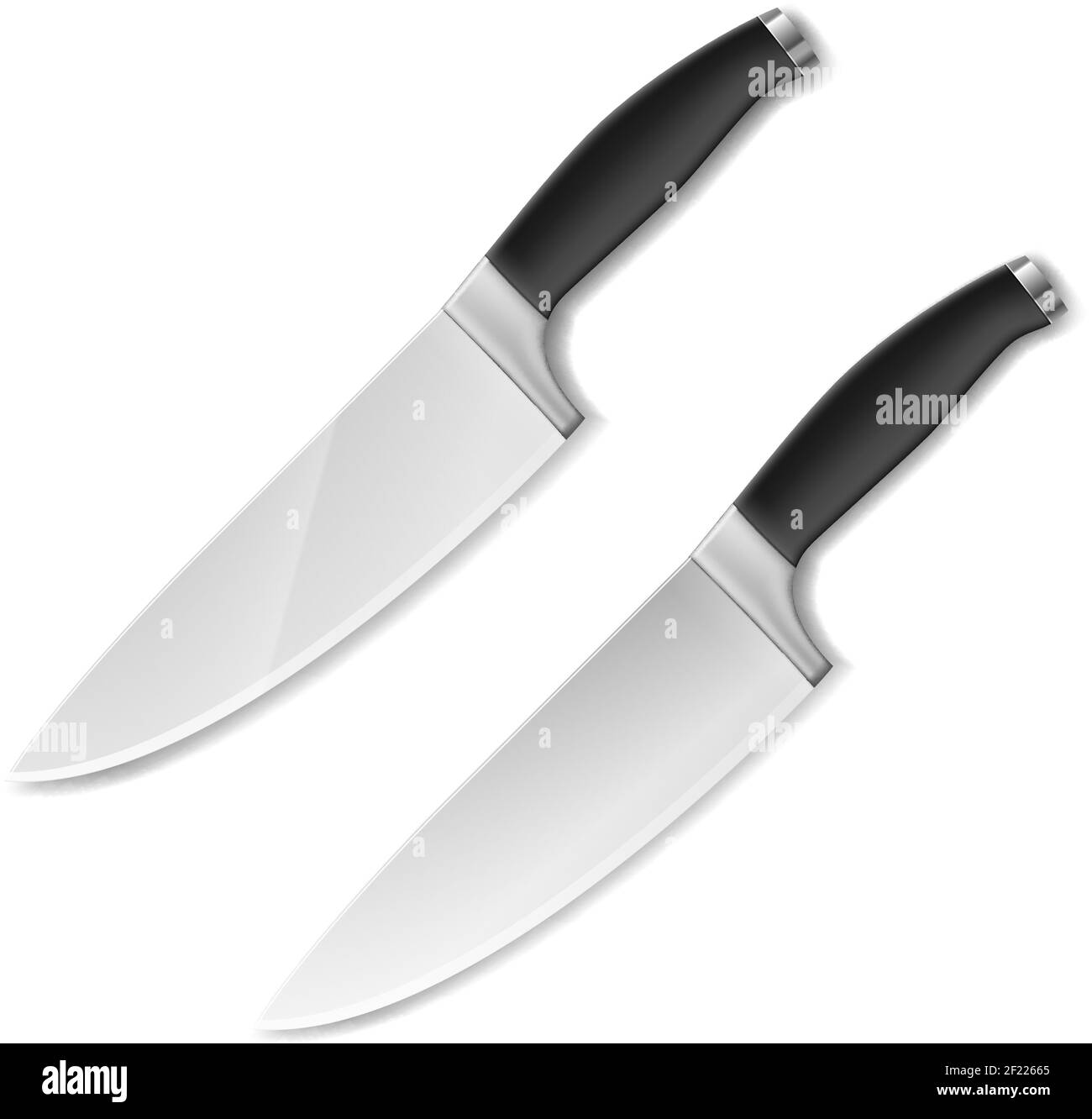 Vector Kitchen Knife with shadow isolated on white. Editable EPS and ...
