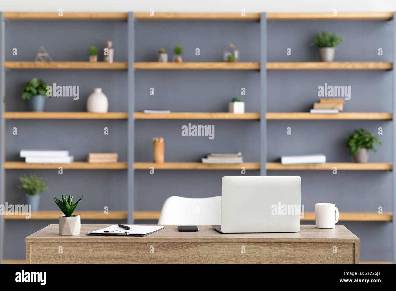 Home office for modern remote work during covid Stock Photo - Alamy
