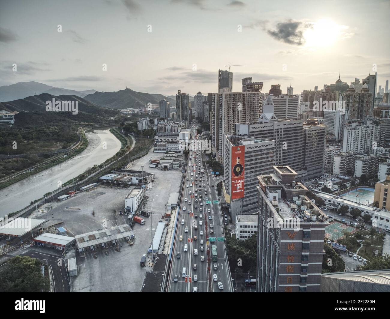 Aerial mega city china hi-res stock photography and images - Alamy
