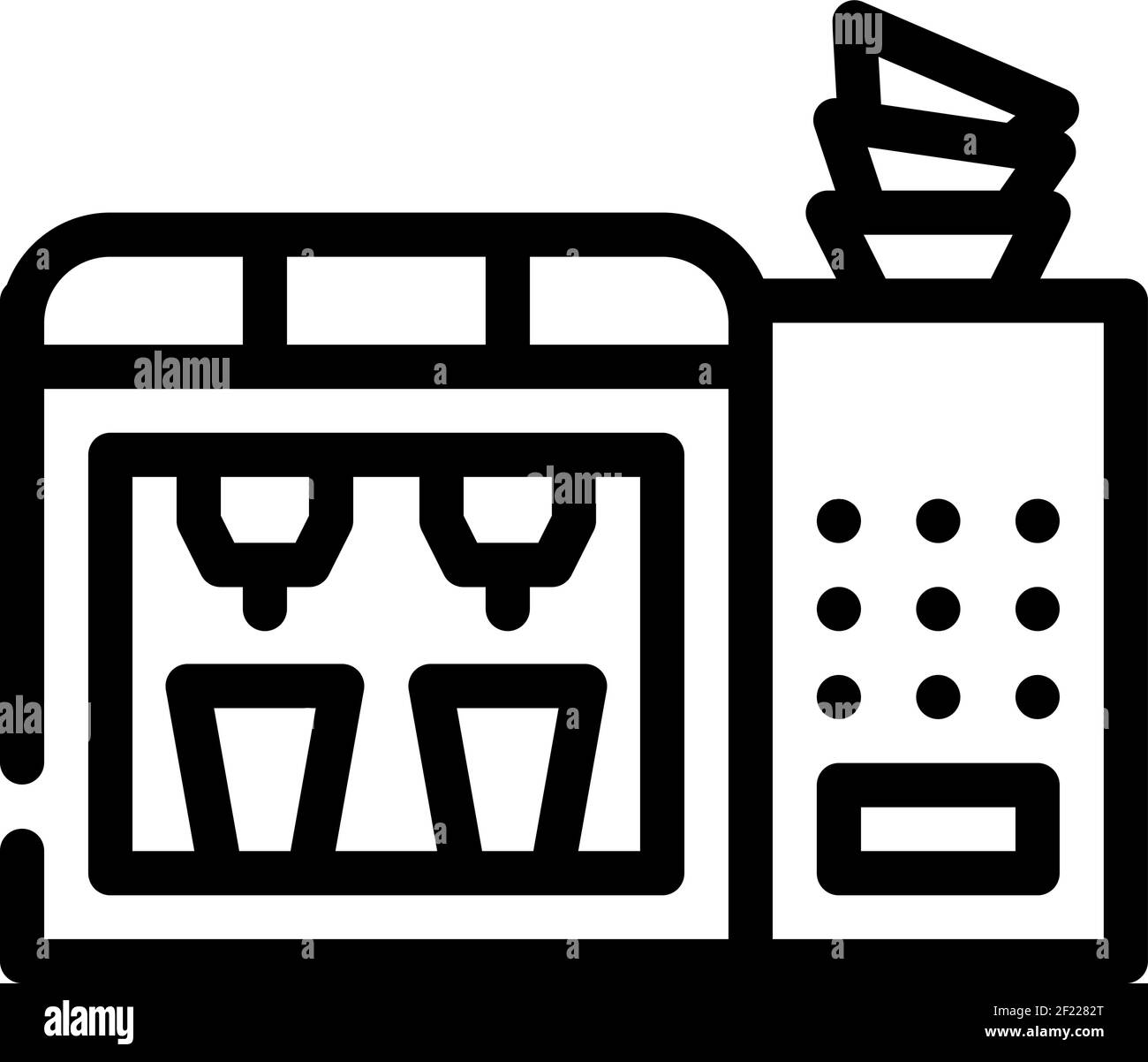 self-service coffee machine line icon vector illustration Stock Vector ...