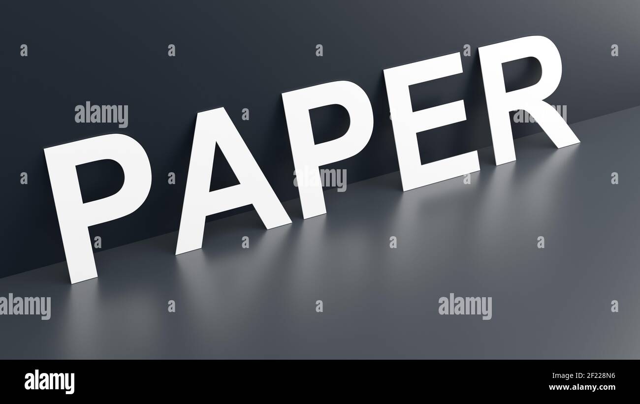 Paper cut out text Stock Photo - Alamy