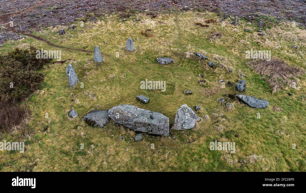 The Aikey Brae recumbent Standing Stone Circle near Stuartfield and Old ...