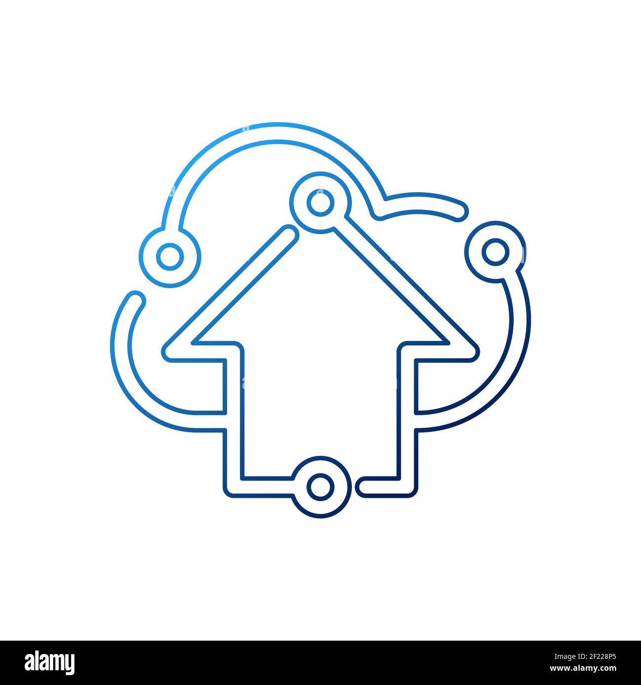 Smart Home Connection Icon Logo Vector design illustration. Smart home ...