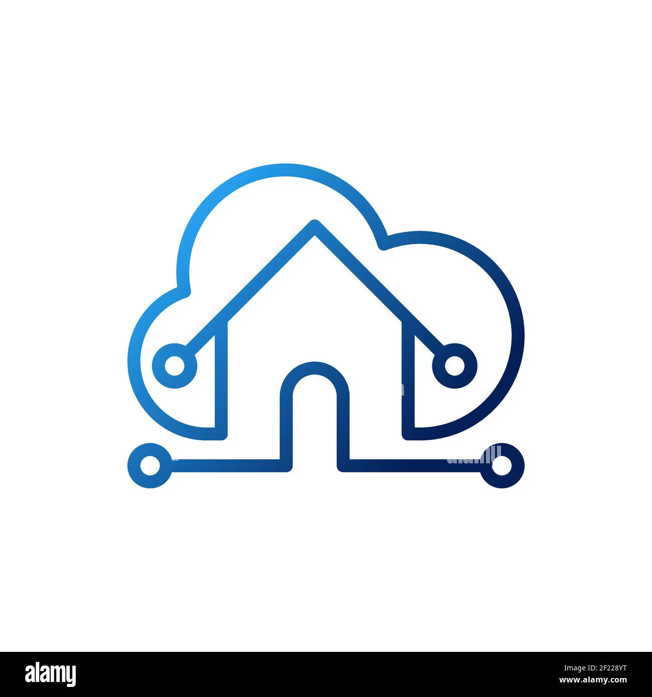 Smart Home Connection Icon Logo Vector design illustration. Smart home ...