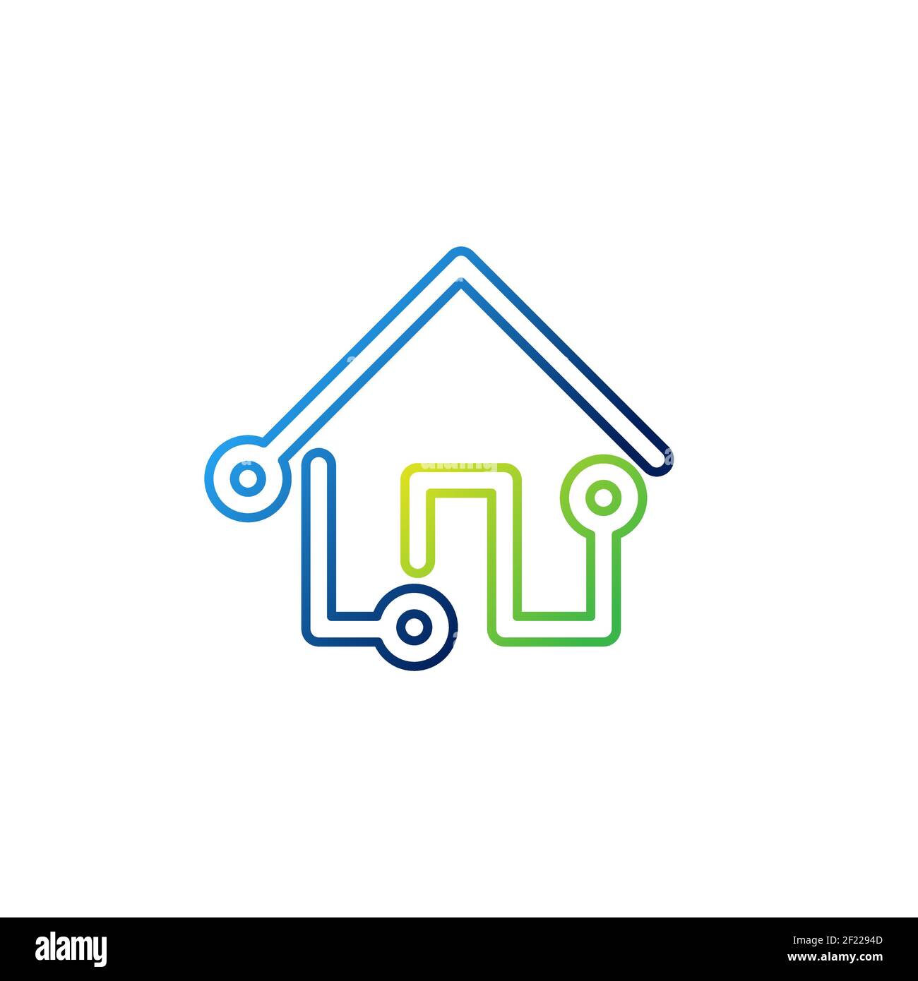Smart Home Connection Icon Logo Vector design illustration. Smart home ...