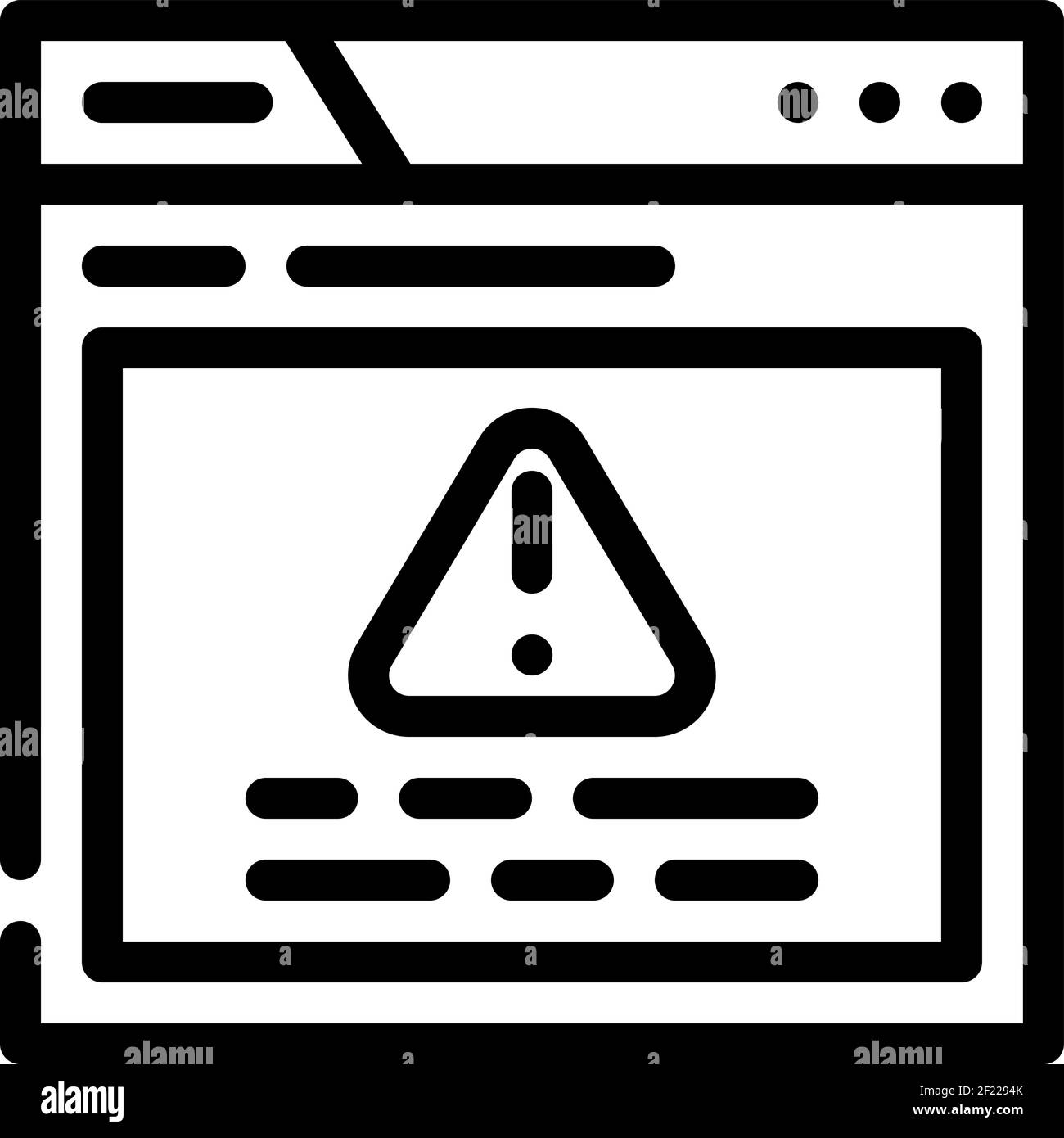 warning message line icon vector illustration line Stock Vector Image ...