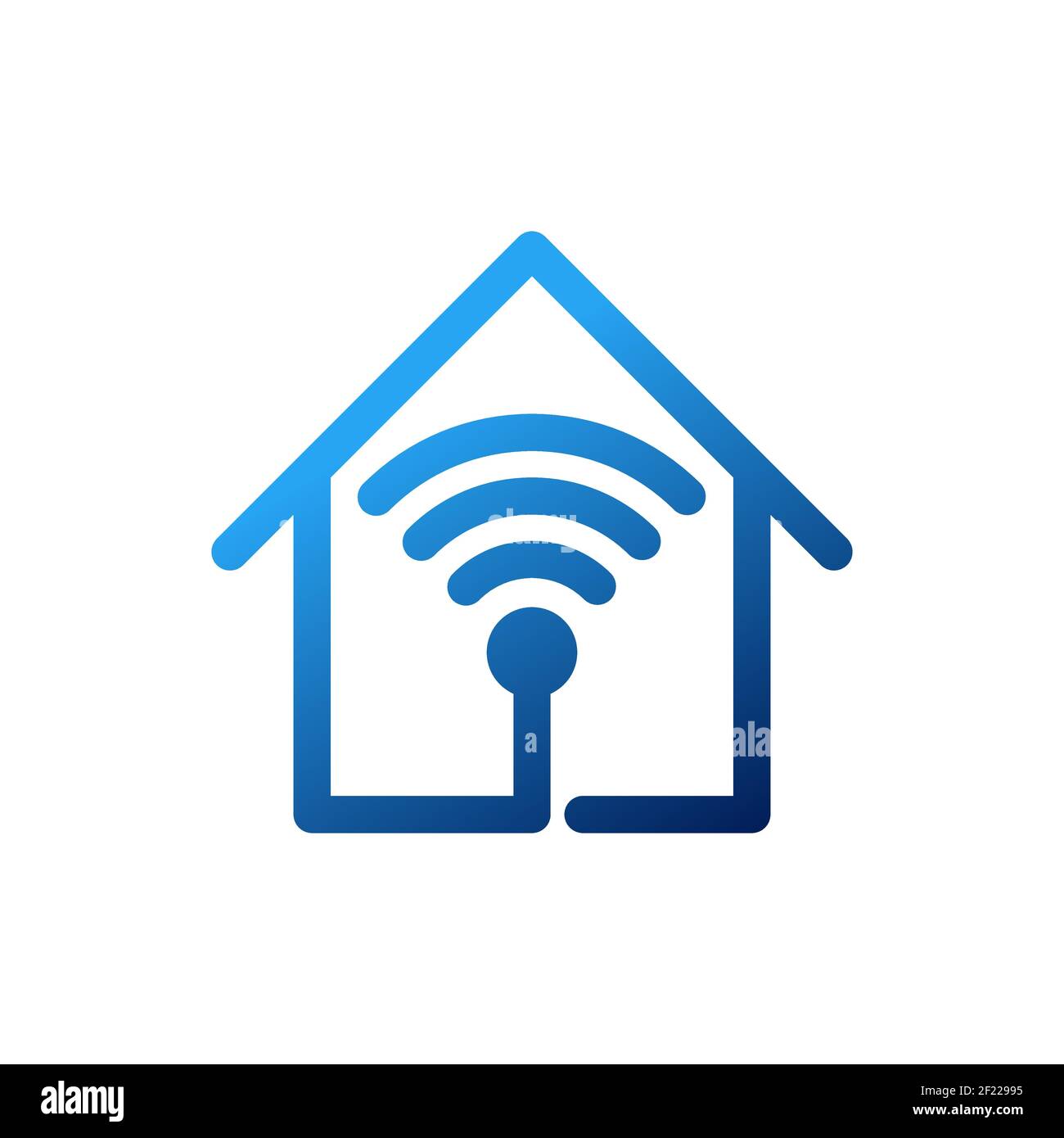 Smart Home Connection Icon Logo Vector design illustration. Smart home ...