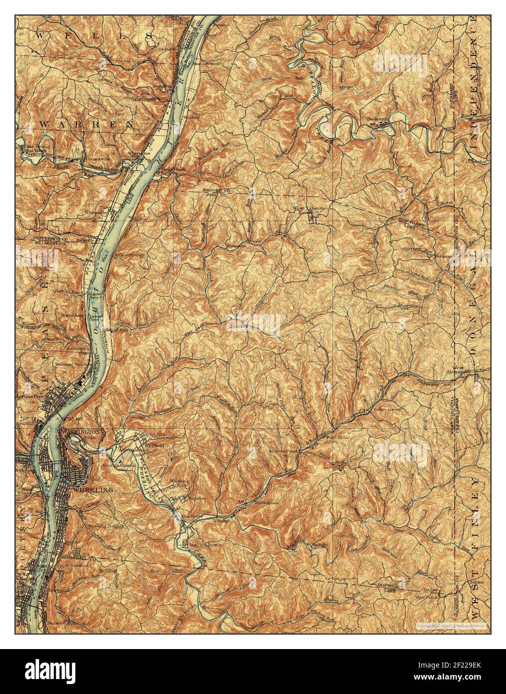 Wheeling, West Virginia, map 1902, 1:62500, United States of America by ...