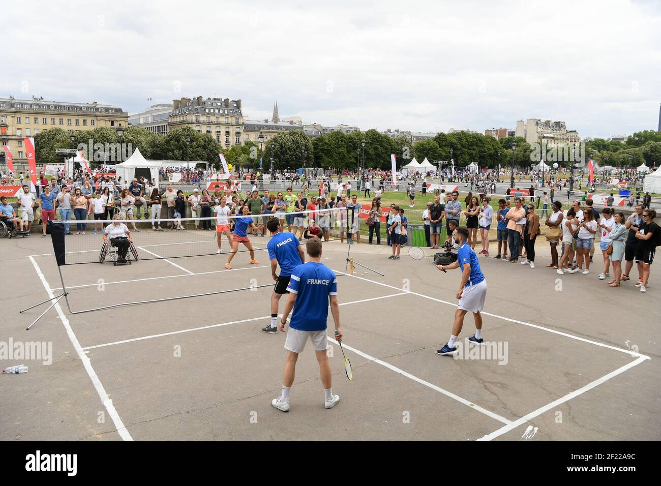 Badminton during the Olympics days for Paris 2024 Candidacy, in Saint ...