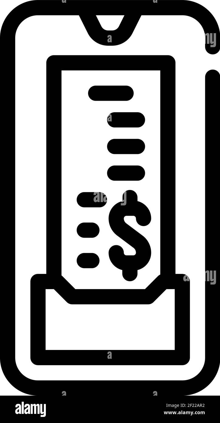 digital check line icon vector illustration line Stock Vector Image ...
