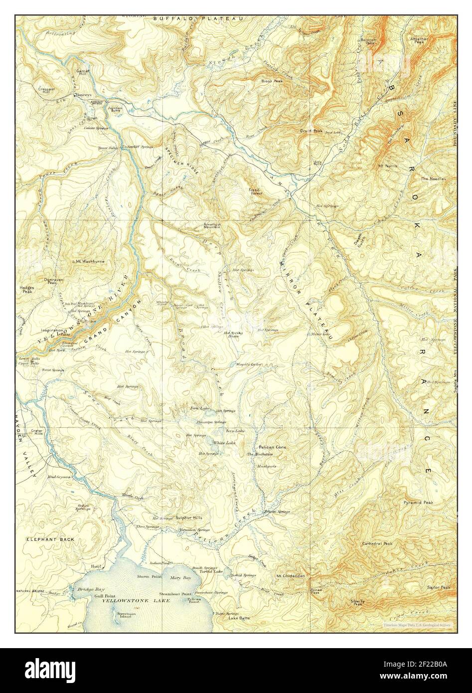 Canyon, Wyoming, map 1901, 1:125000, United States of America by ...