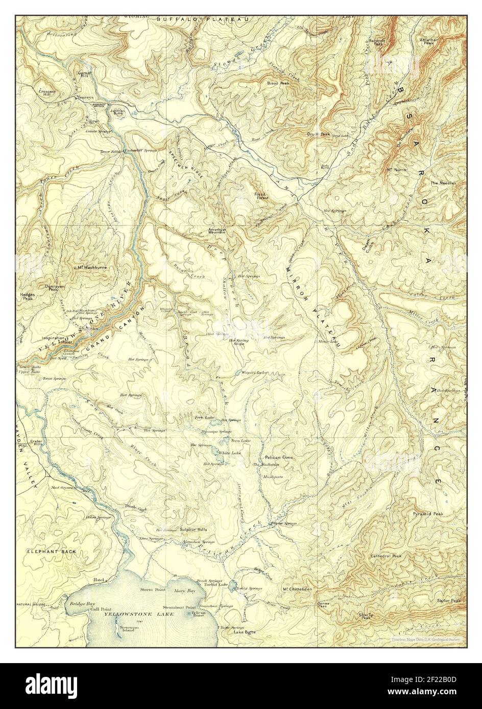 Canyon, Wyoming, map 1895, 1:125000, United States of America by ...