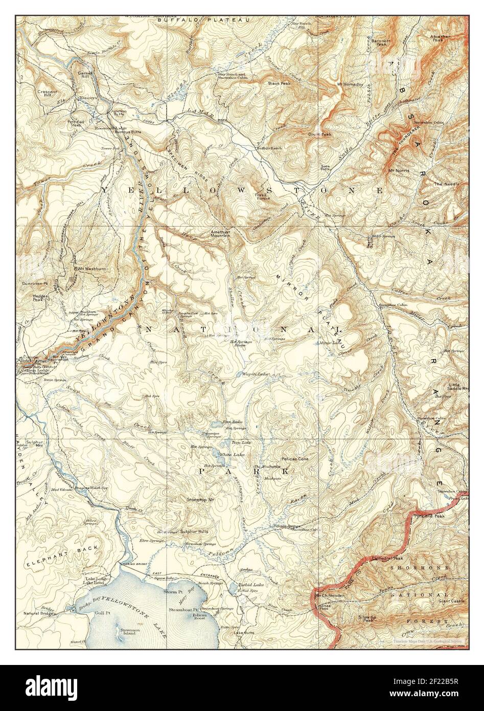 Canyon, Wyoming, map 1911, 1:125000, United States of America by ...