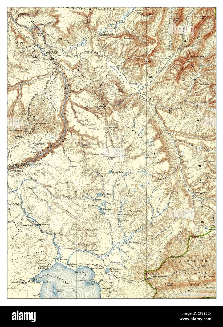 Canyon, Wyoming, map 1911, 1:125000, United States of America by ...