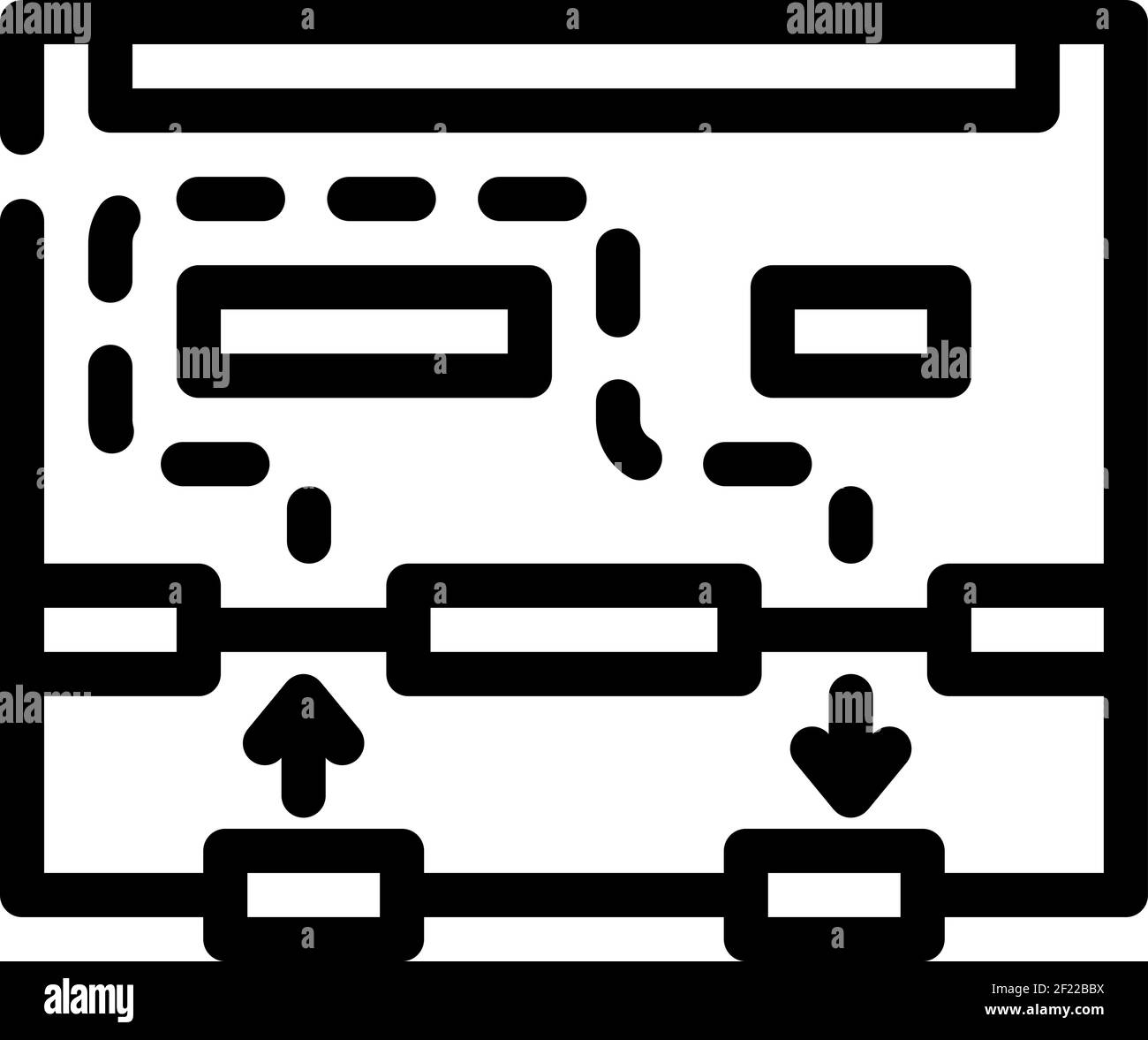 store movement map line icon vector illustration Stock Vector Image ...