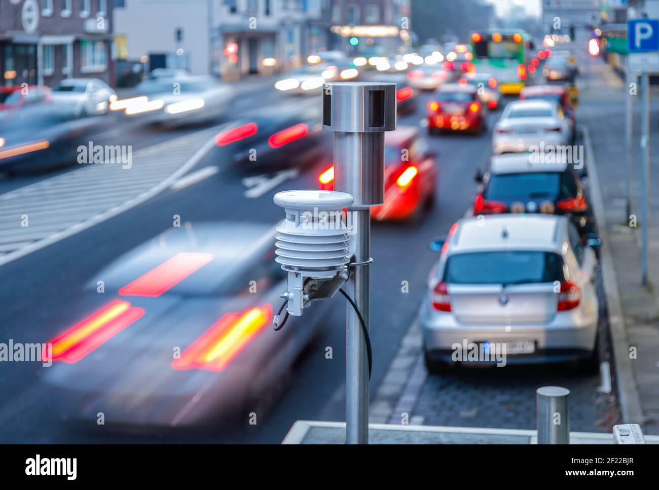 Oberhausen, North Rhine-Westphalia, Germany - Air quality measuring ...
