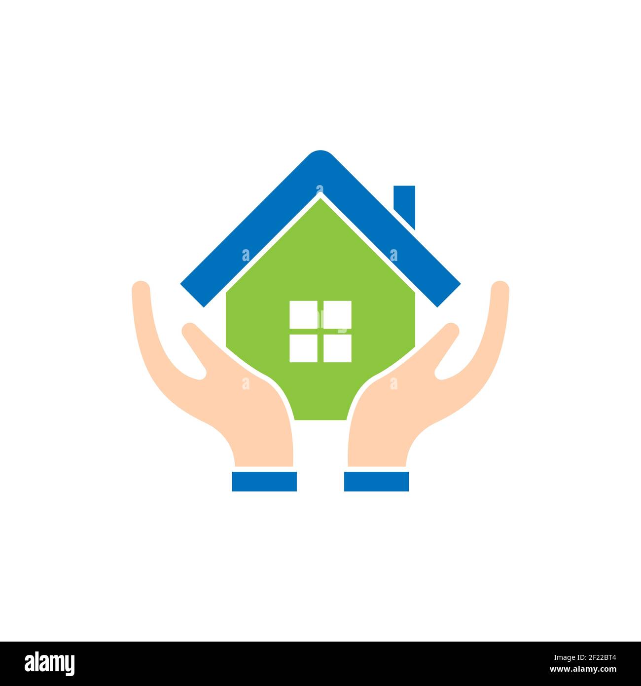 Home with Hand Logo icon vector design illustration. Home with Hand ...