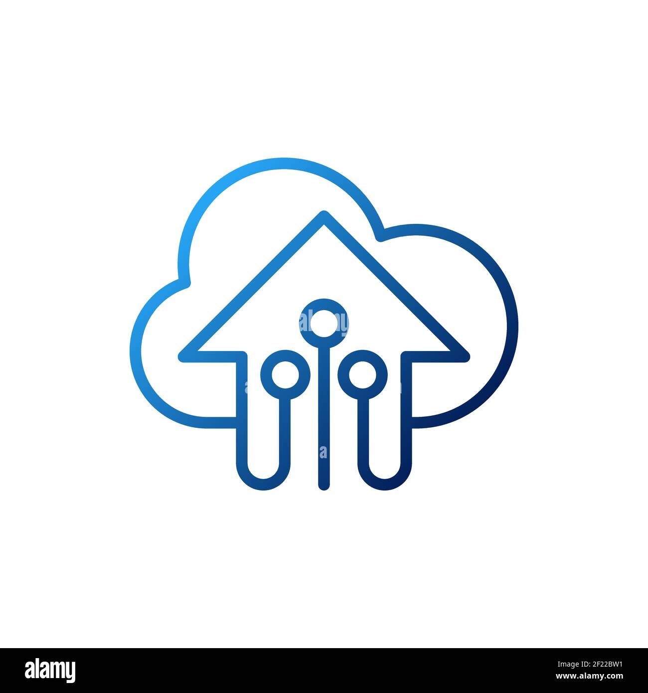 Smart Home Connection Icon Logo Vector design illustration. Smart home ...