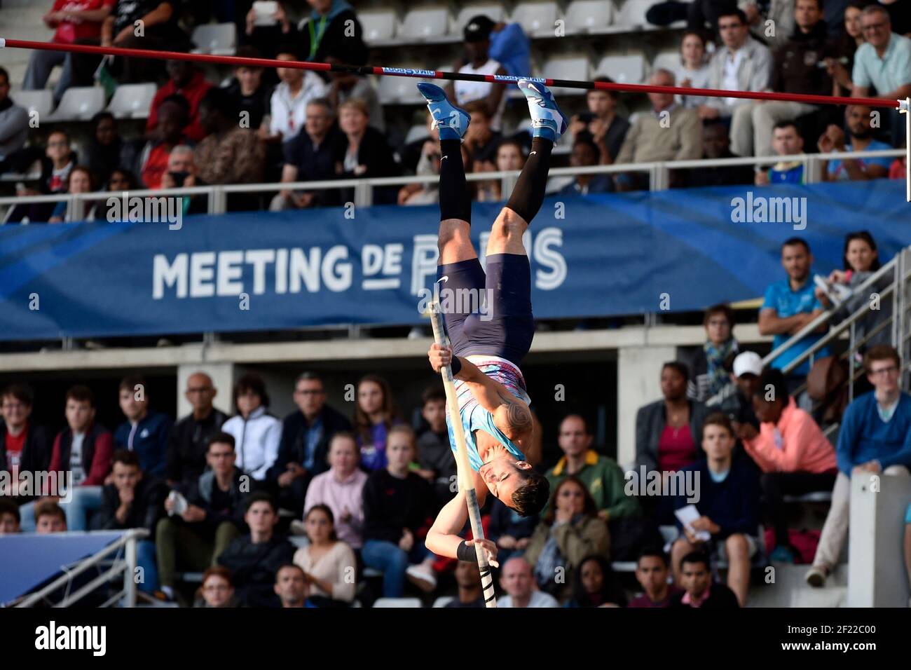 Kevin Menaldo (FRA) competes in Pole Vault Men during the Meeting de ...