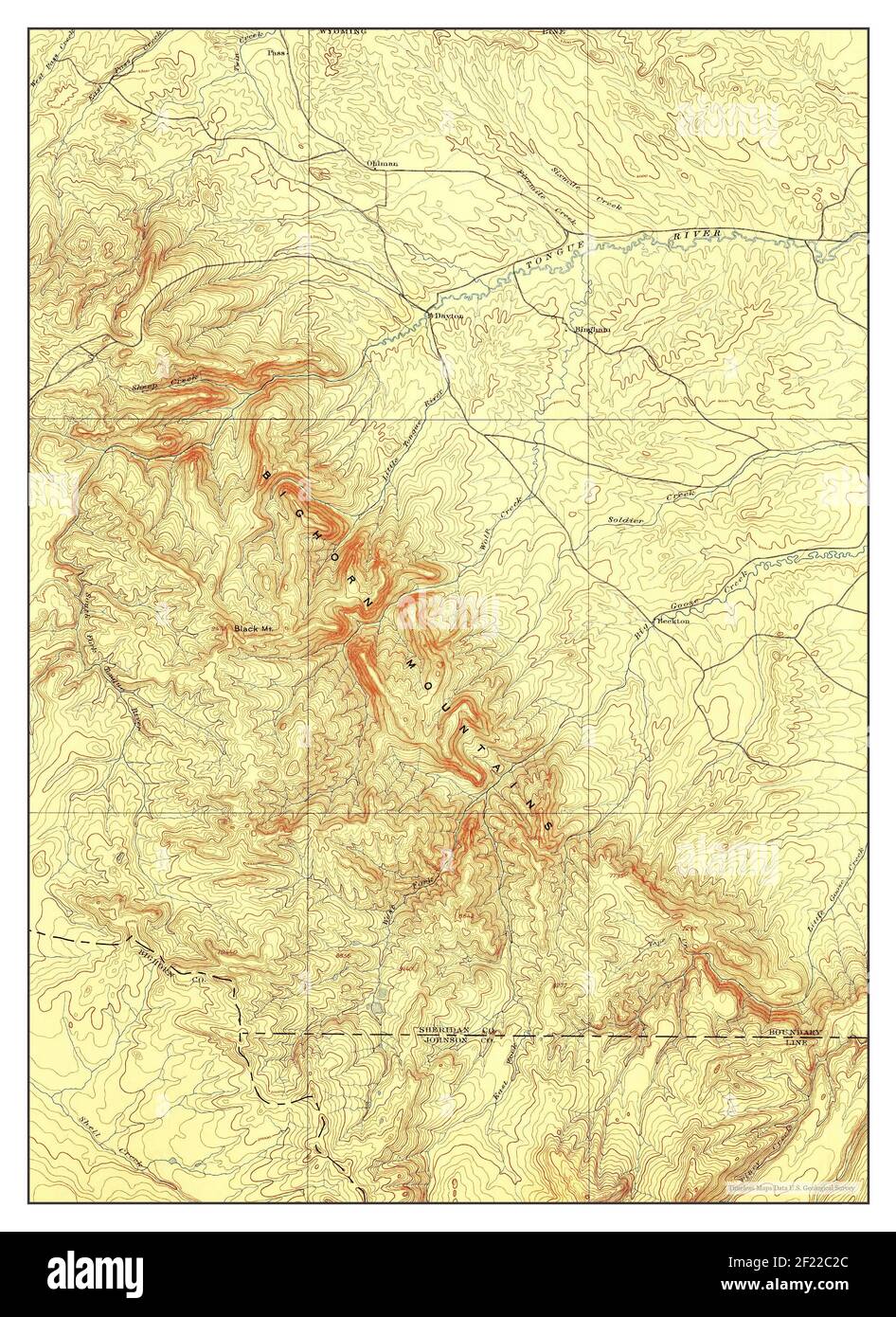 Map of dayton wyoming hi-res stock photography and images - Alamy