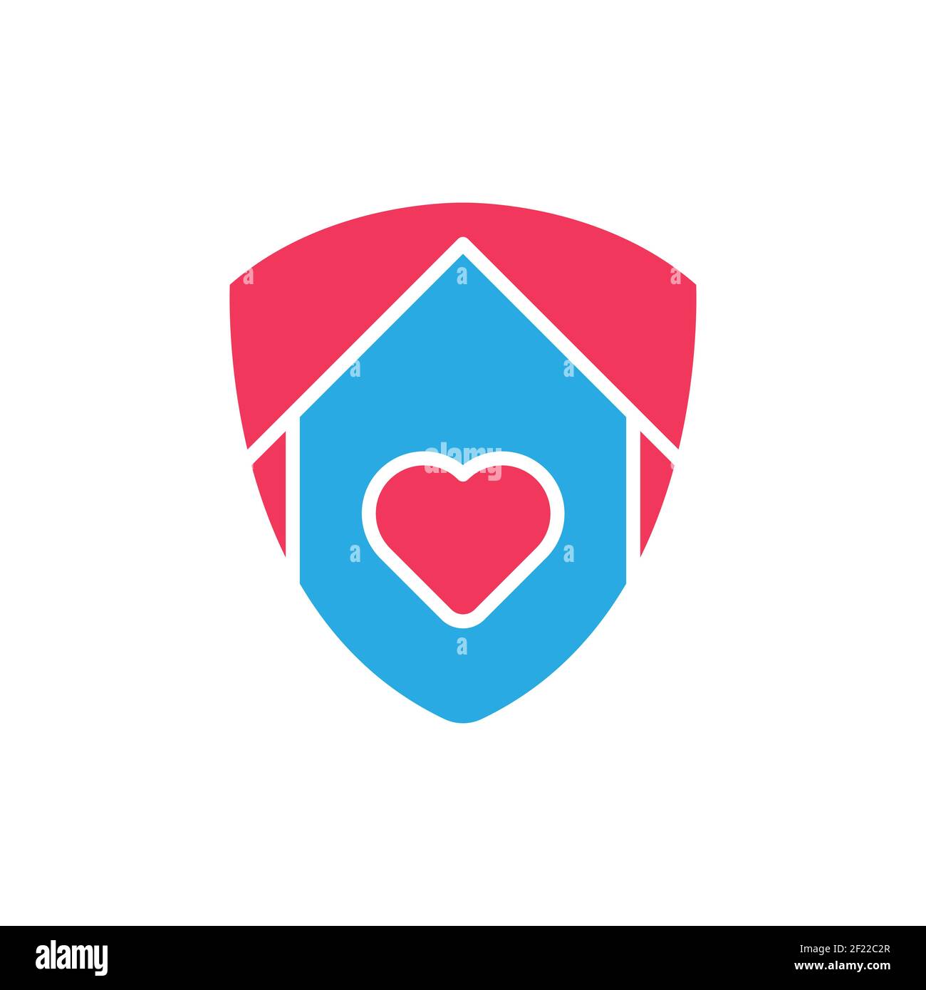 Stay at Home Logo Icon Vector design illustration. Home with Love icon ...
