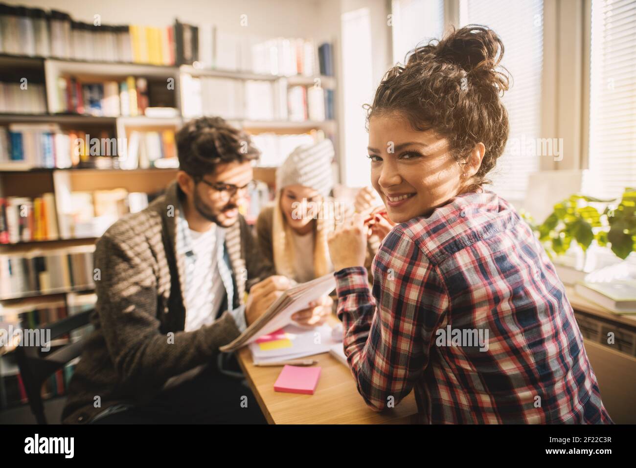 People Working Hard At School