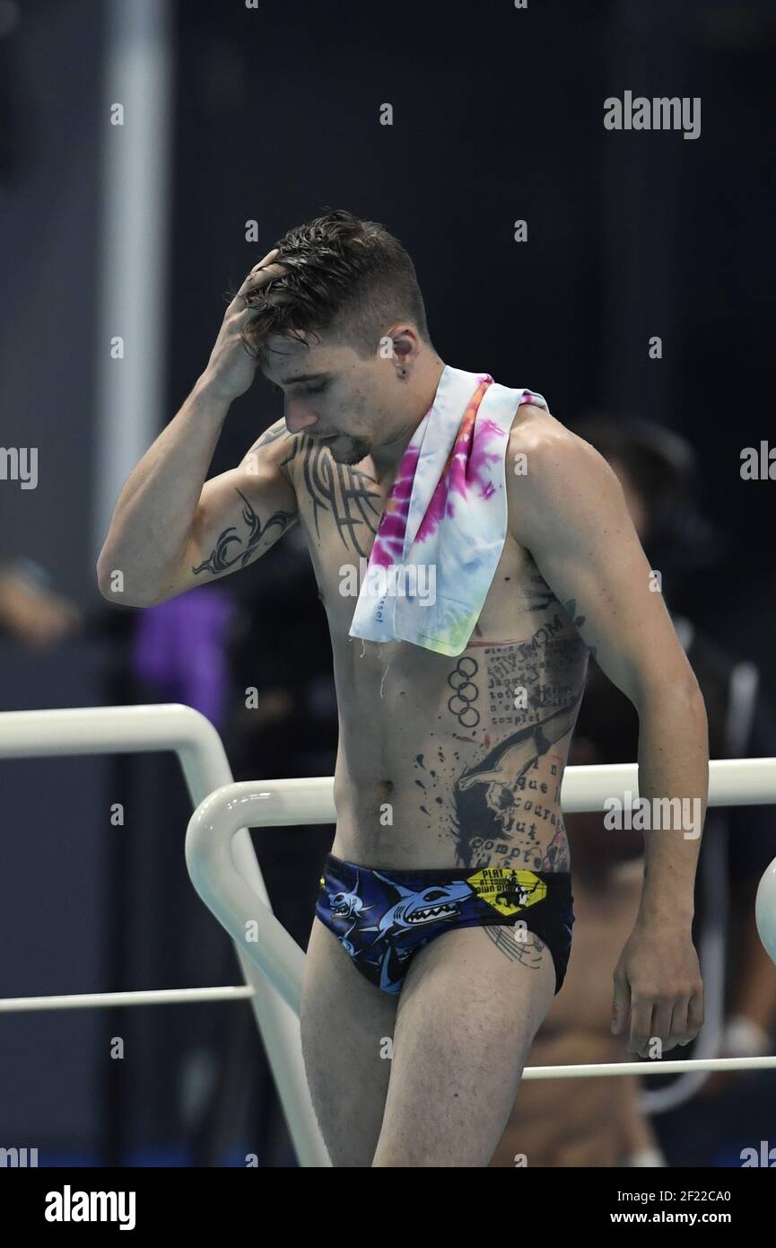 Matthieu Rosset (FRA) competes on 1 m Springboard preliminary during ...