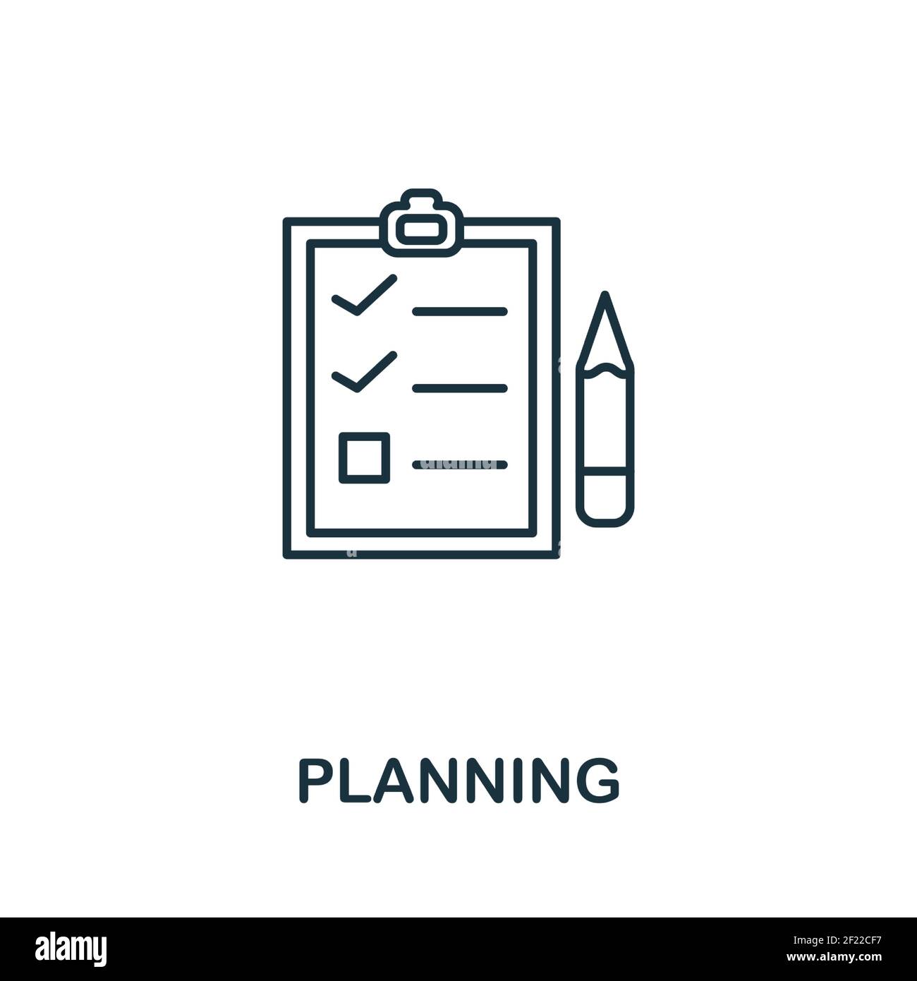 Planning icon. Simple illustration from startup collection. Creative ...