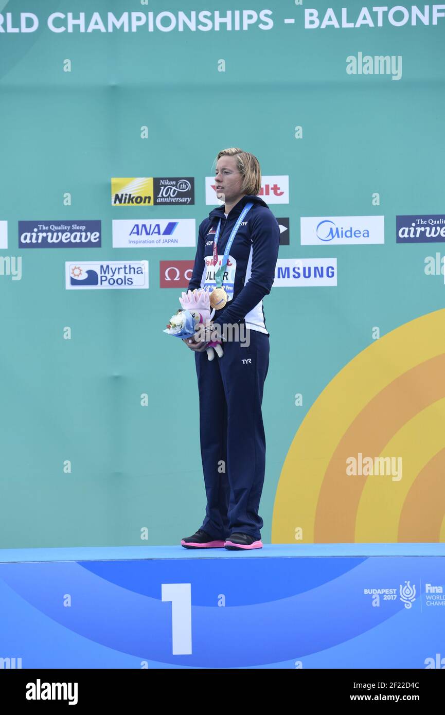 Aurelie Muller (FRA) competes and wins the Golde medal on 10 km Open ...