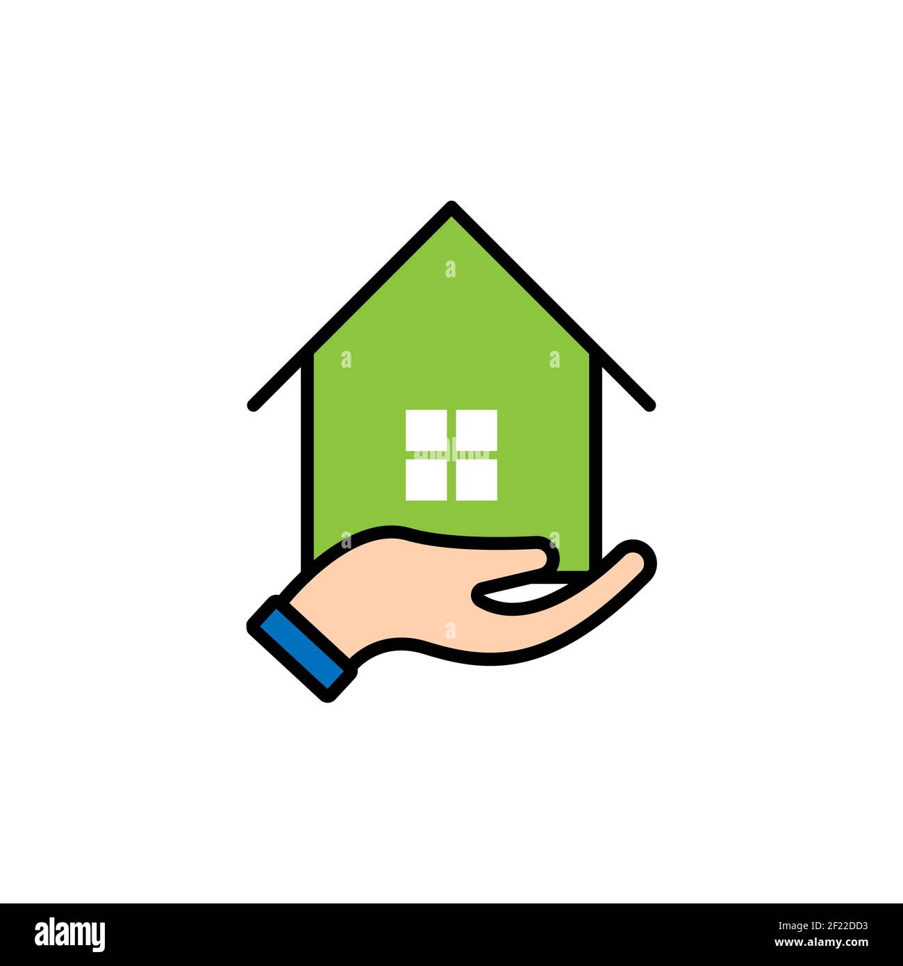 Home with Hand Logo icon vector design illustration. Home with Hand ...