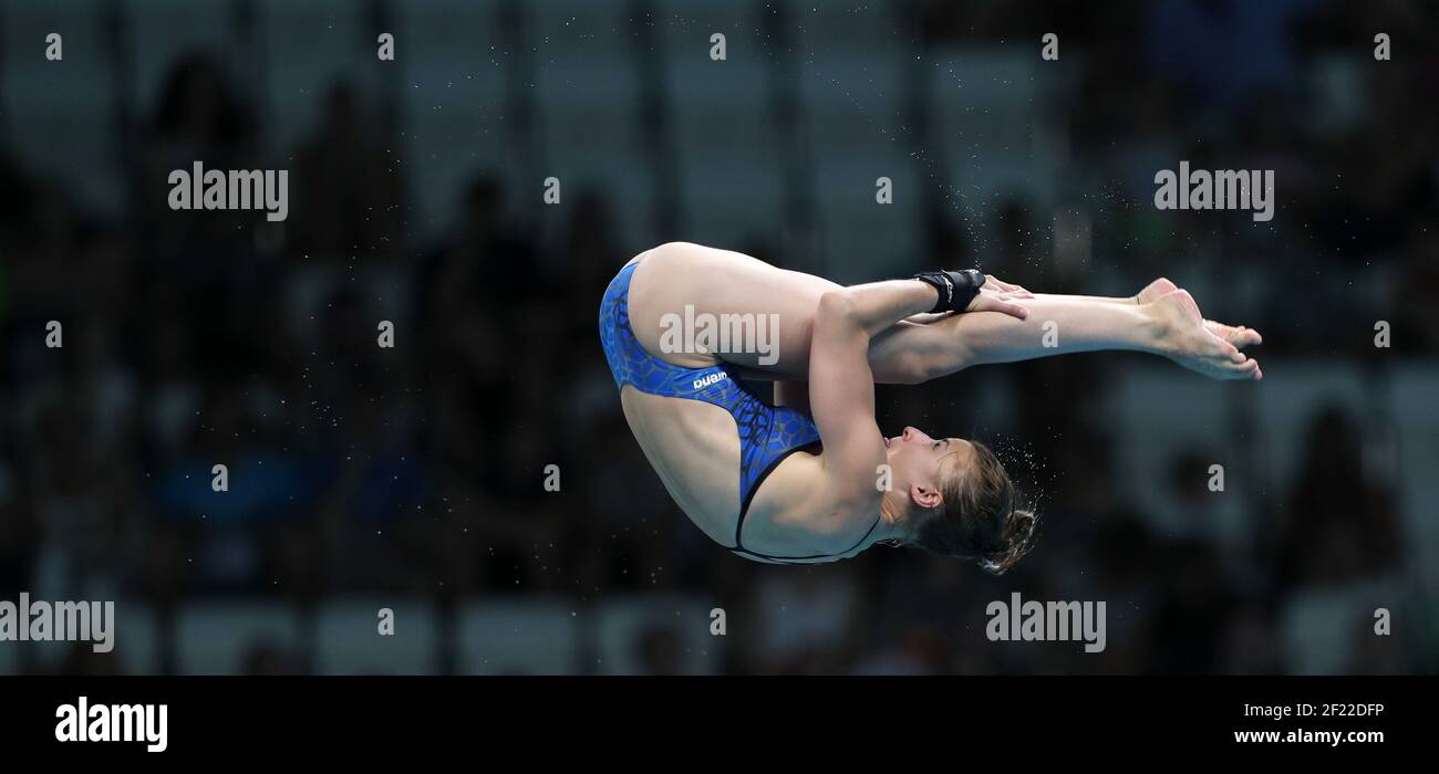 Laura Marino (FRA) competes on Women's 10 m Plateform diving during the ...