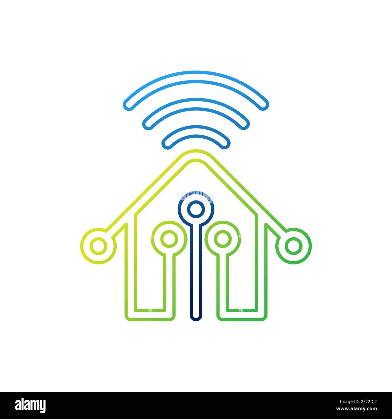 Smart Home Connection Icon Logo Vector design illustration. Smart home ...