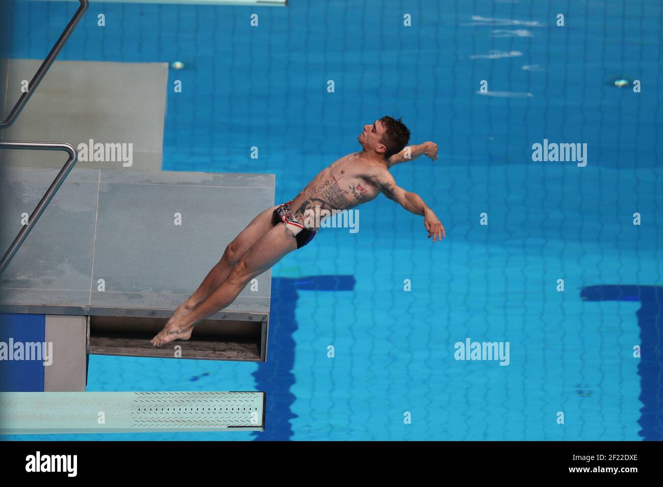 Matthieu Rosset (FRA) competes on Men's Springbord 3 m Finale during ...