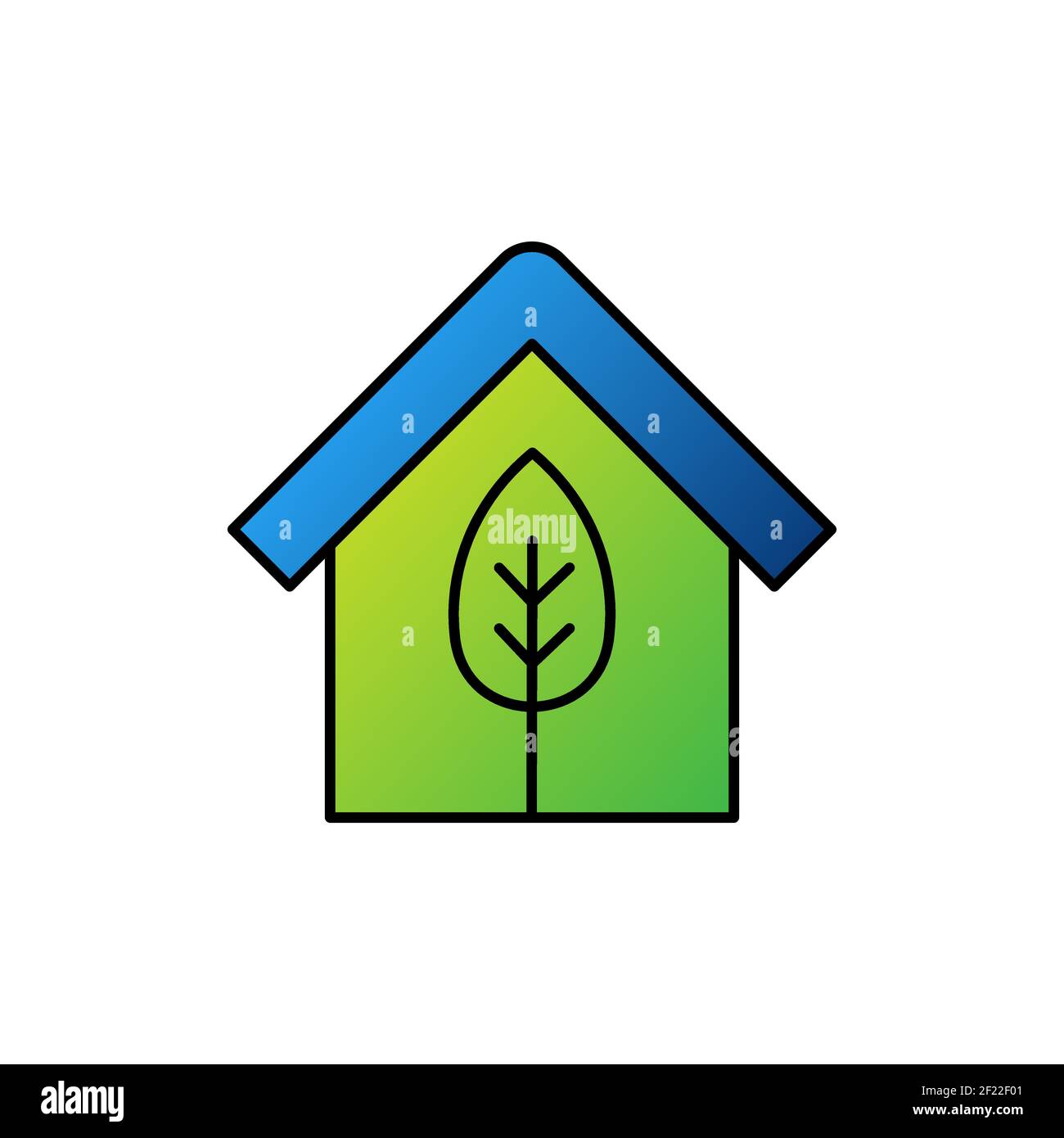Green Eco Home Logo Icon Vector design illustration. Ecology Home logo ...