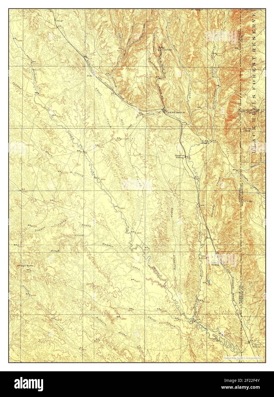 Map of newcastle wyoming hi-res stock photography and images - Alamy