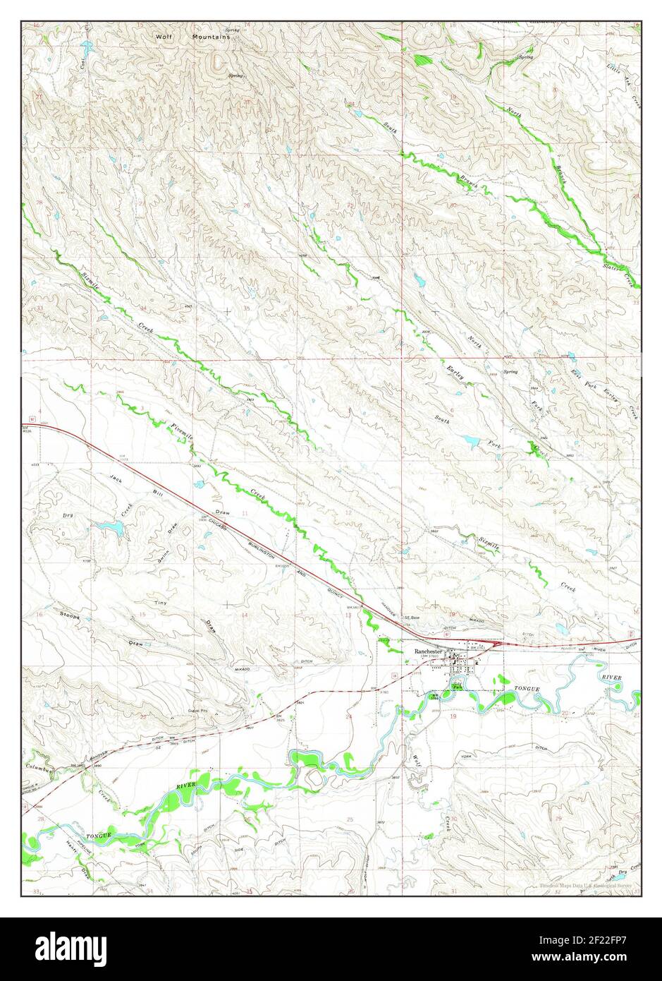 Ranchester, Wyoming, map 1964, 1:24000, United States of America by ...