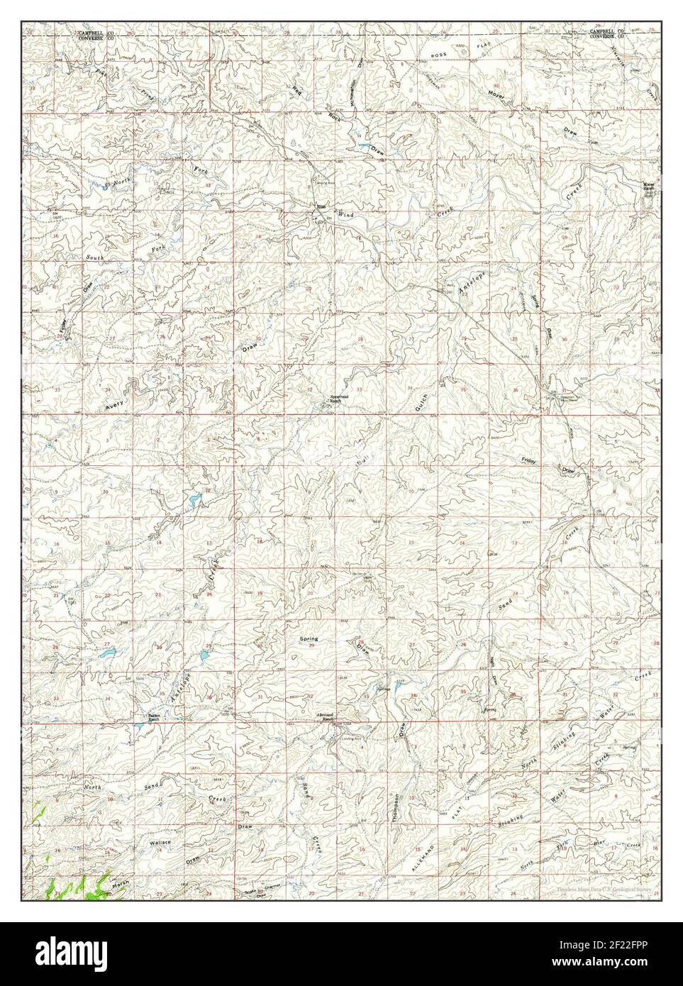 Ross, Wyoming, map 1960, 1:62500, United States of America by Timeless ...
