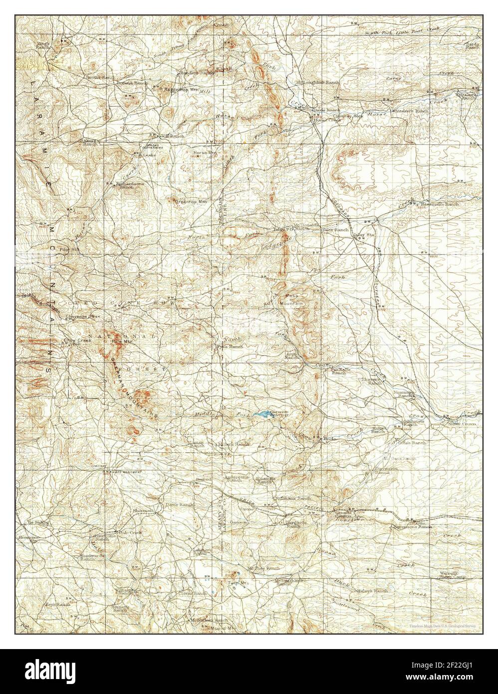 Sherman, Wyoming, map 1905, 1:125000, United States of America by ...