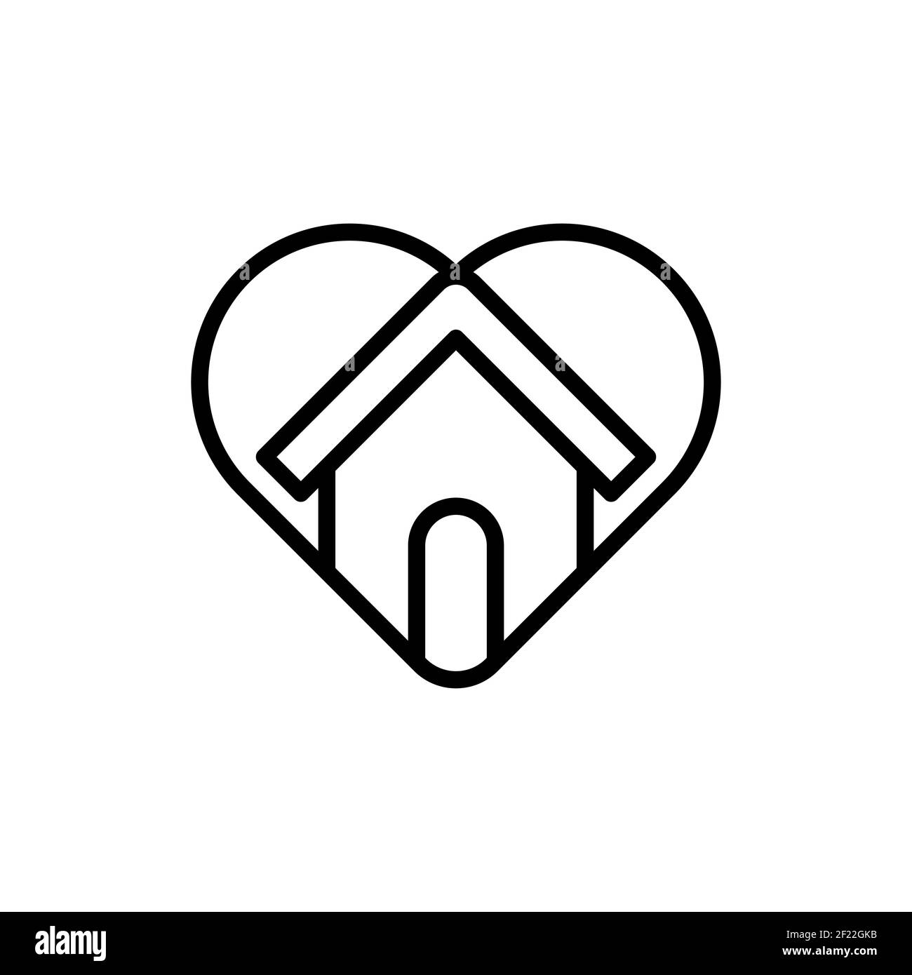 House Heart Vector Graphic