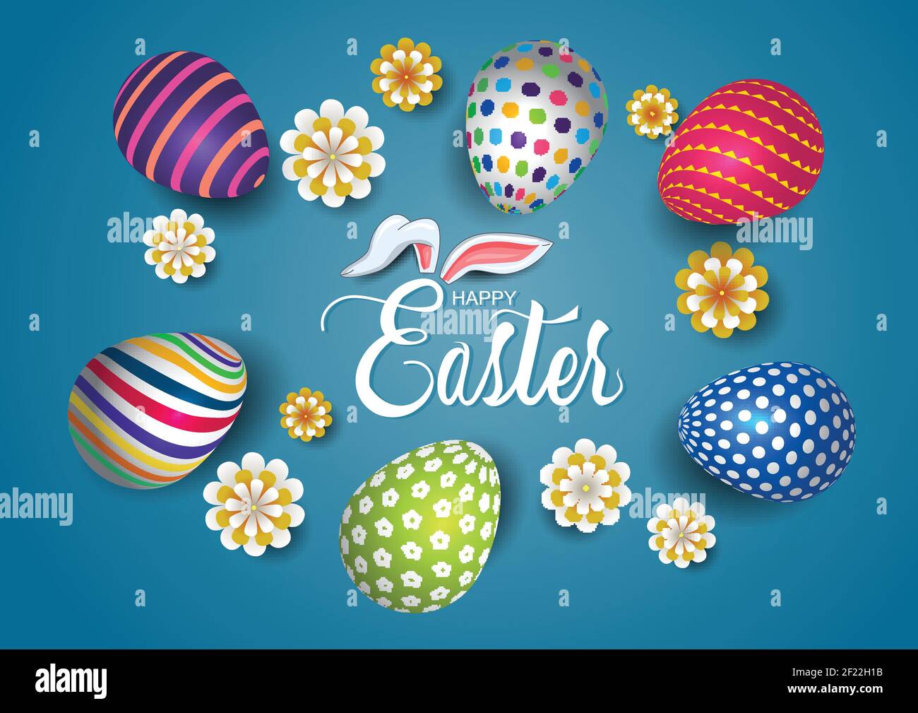Top view template easter Stock Vector Images - Alamy