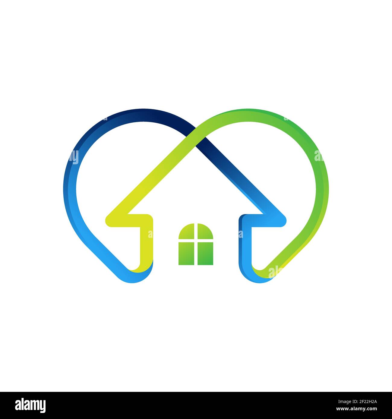 Stay at Home Logo Icon Vector design illustration. Home with Love icon ...