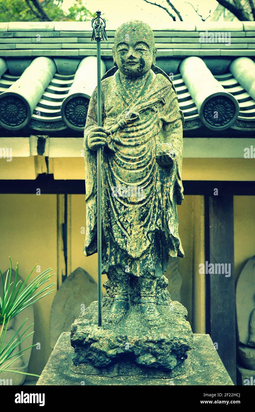 Buddha statue in Tōchō-ji temple. This is a Shingon temple in Hakata ...