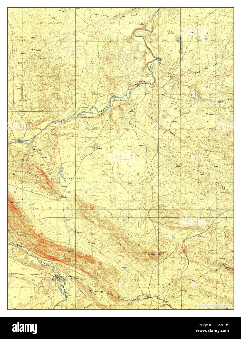 Walcott wyoming map hi-res stock photography and images - Alamy